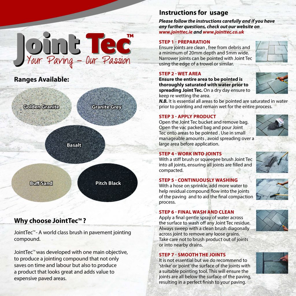 Joint Tech – Pitch Black – 20Kg – Perfect Porcelain Paving. Suppliers of High Quality Porcelain ...